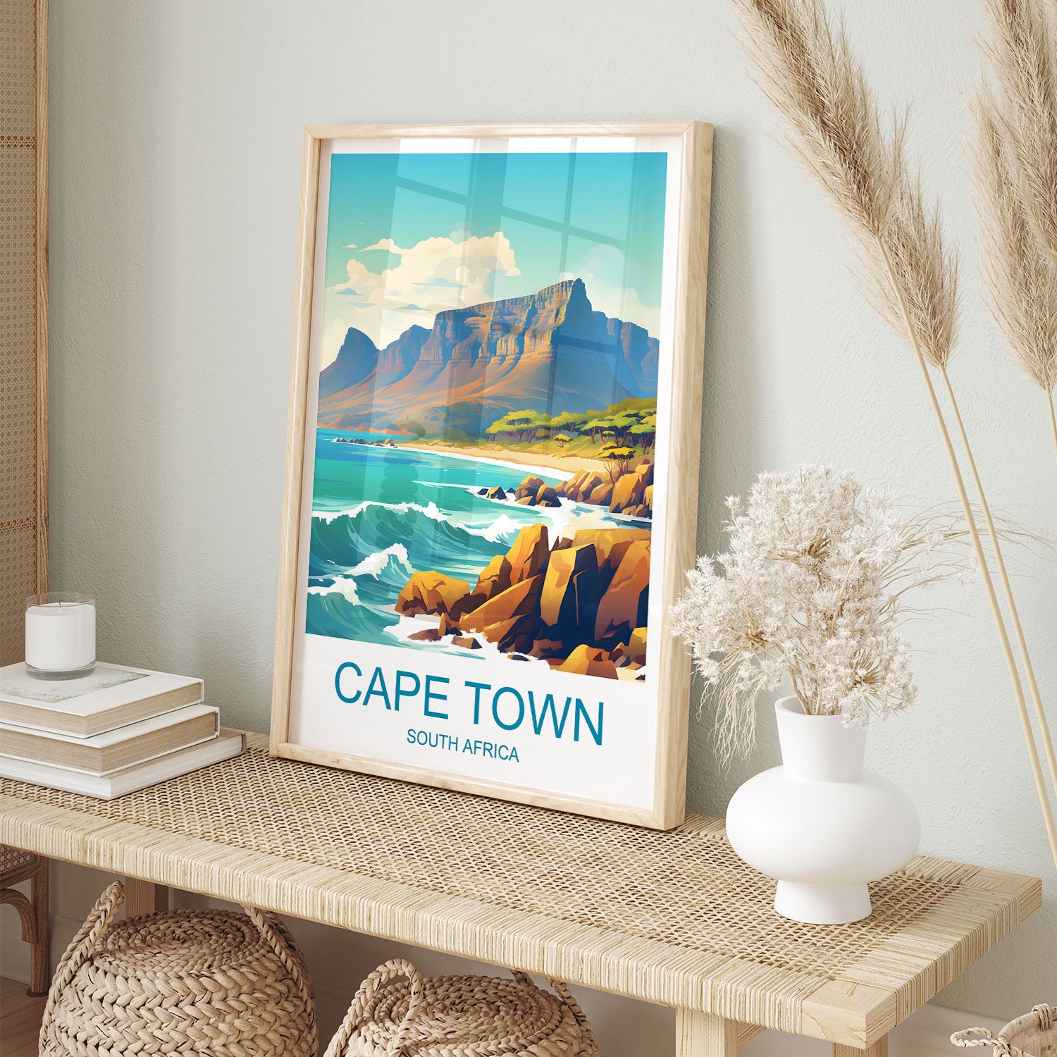 Cape Town Travel Print, Cape Town Poster, South Africa Poster, South ...