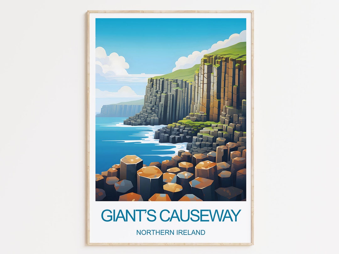 Giant's Causeway Travel Print, Giant's Causeway Print, Giant's Causeway ...