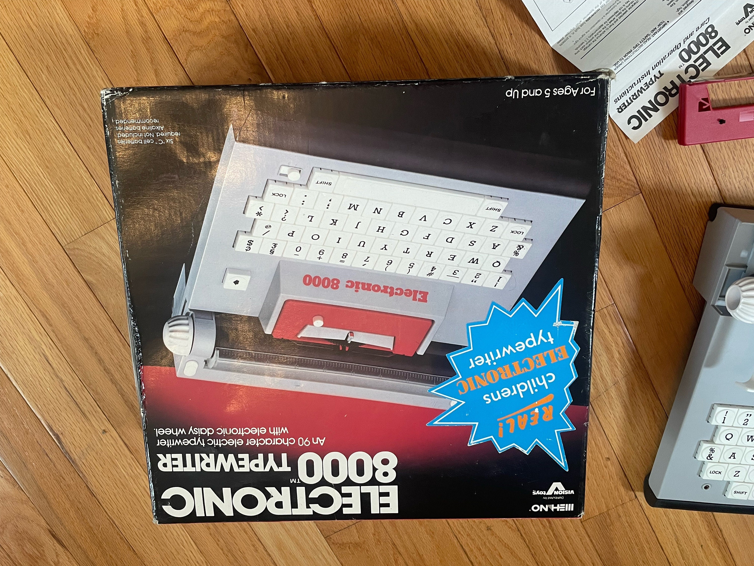 Vintage 1992 Mehno Vision Toys 8000 Electronic Typewriter Real Children ...