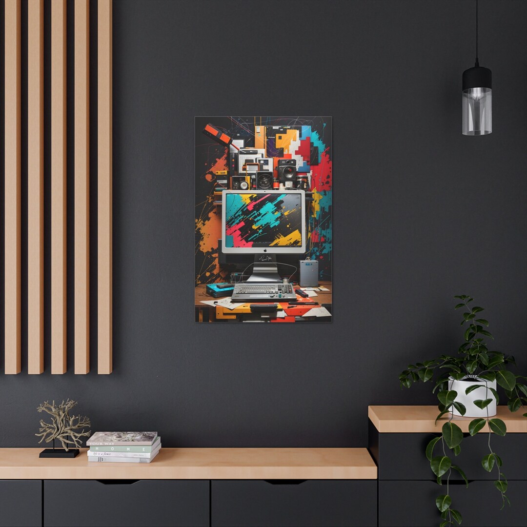 Modern Abstract Painting of Computer Programming - Etsy