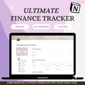Notion Template Financial Planner | Monthly Budget Tracker | Personal ...
