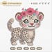 Leopard Embroidery Design, Cute Baby Leopard Embroidery Machine File ...
