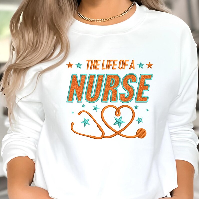 The Life of A Nurse Applique Embroidery Design, Nurse Showgirl Era ...