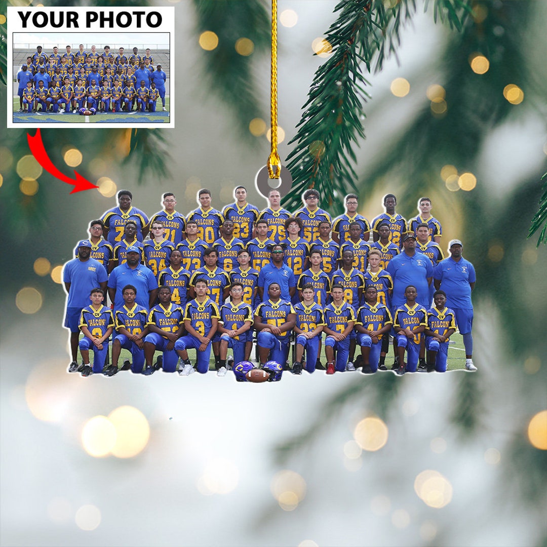 Personalized Football Men's Photo Ornament, American Football Ornament ...