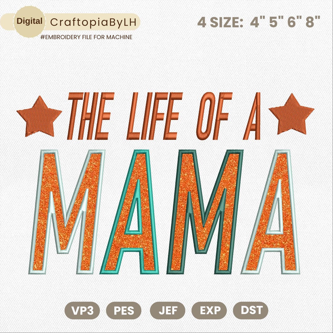 The Life of A Mama Applique Embroidery Design, Mama Showgirl Era ...