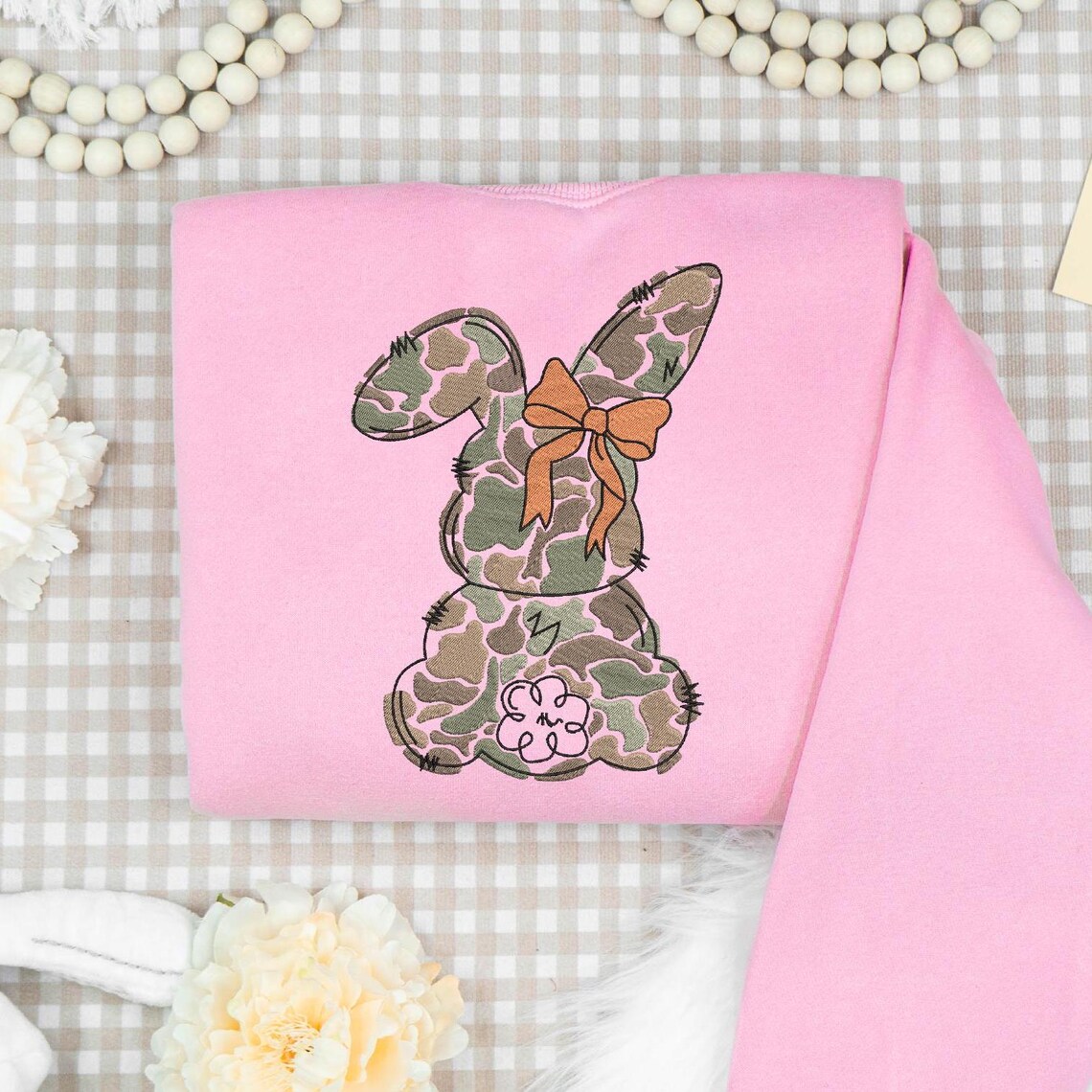 Egg Hunter Bunny Embroidery Design – Camo Easter Bunny Embroidery File ...