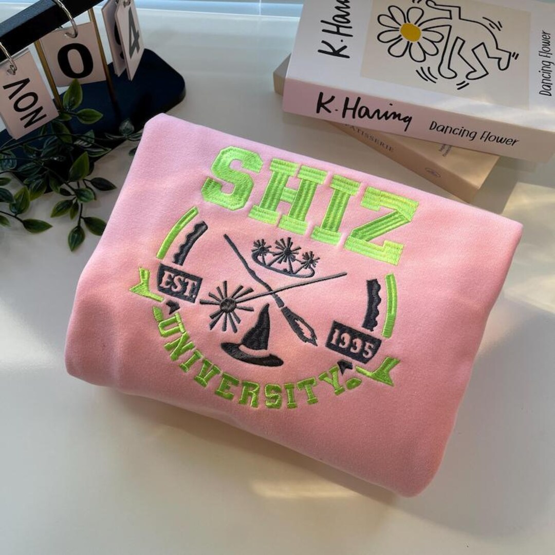 Shiz University Wicked Embroidered Sweatshirt, Defying Gravity Crewneck ...
