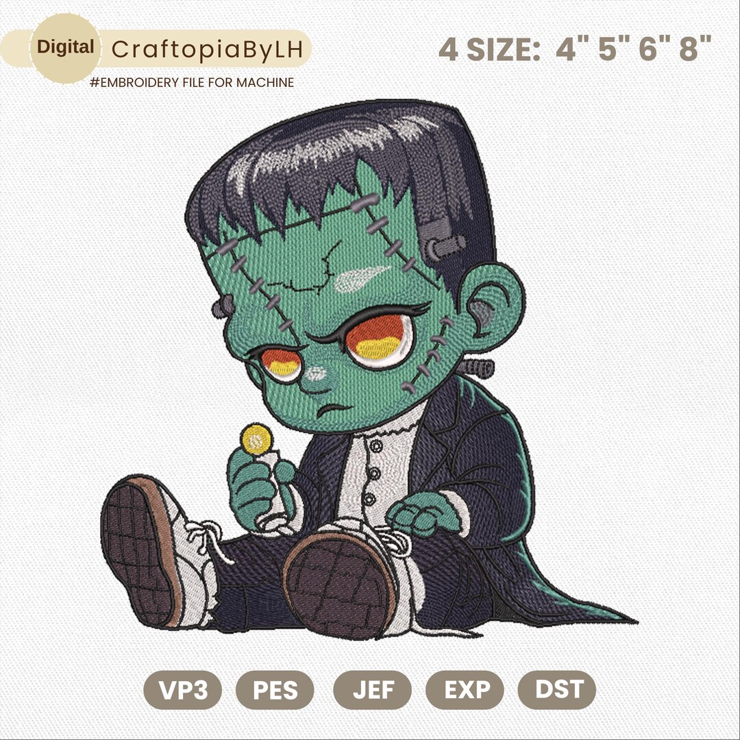 Chibi Horror Character Embroidery Design, Halloween Horror Movie ...