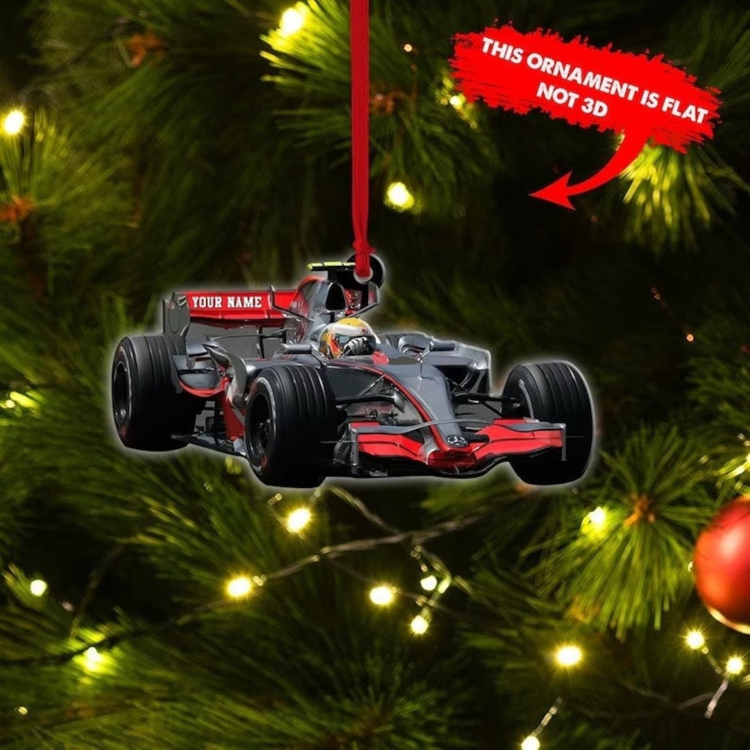 Personalized Formula Car Ornament, Custom Name Ornament, F1 Car ...