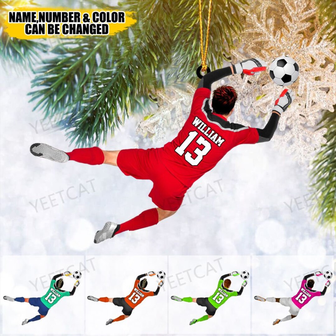 Personalized Male Soccer Goalie/ Goalkeeper Christmas Ornament ...