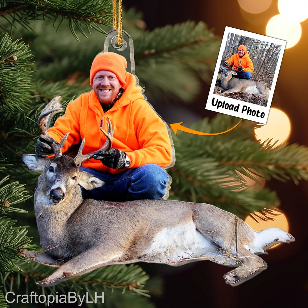 Hunting Photo Ornament 2024, Ornament for Hunting Lovers, Deer Ornament ...