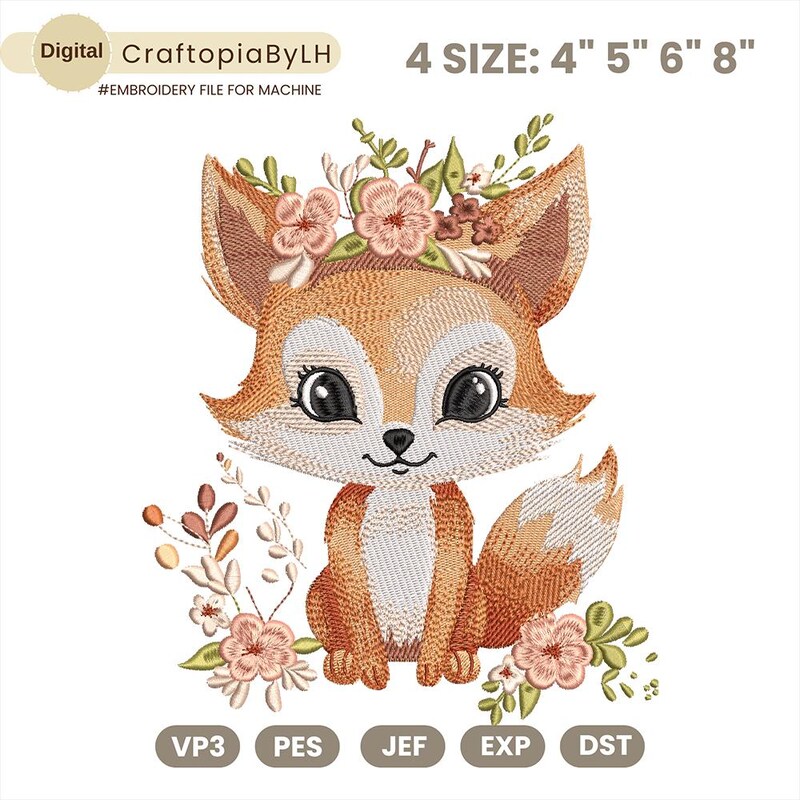 Fox Embroidery - Etsy