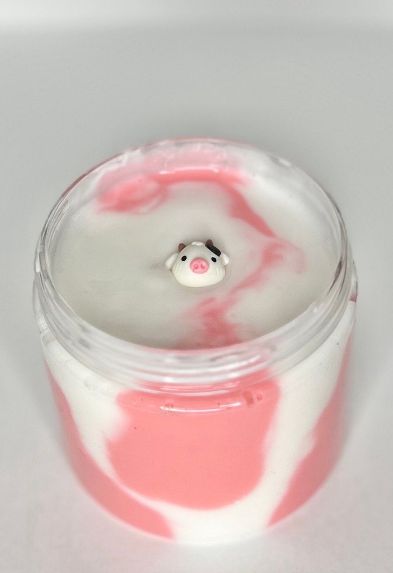 Strawberry Cow Slime by Duckslimecompany - Etsy
