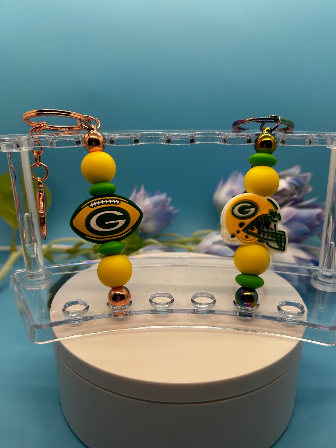 Key Chain / Packers GB / Football / Silicone Beads / Gift / - Etsy