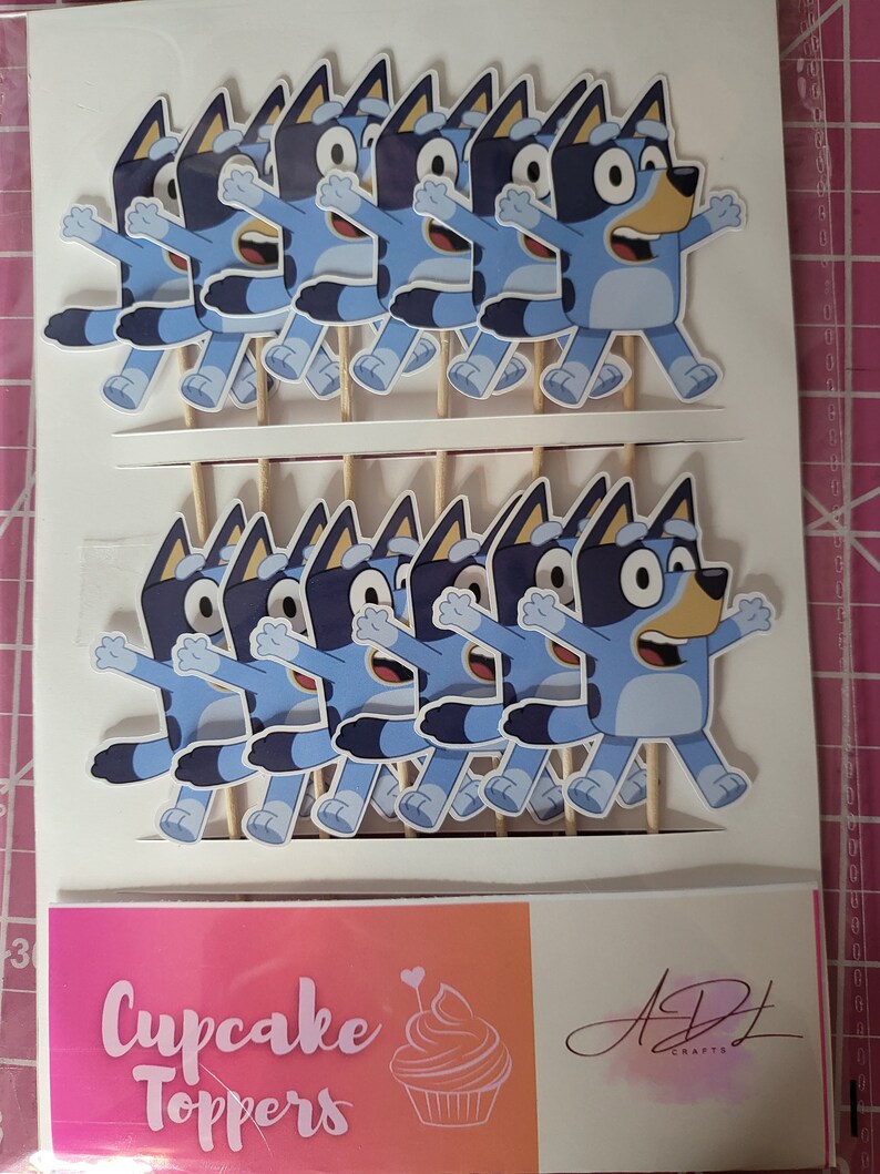 Toppers Bluey Cupcake / Decoraciones Bluey Party / Cumpleaños Bluey ...