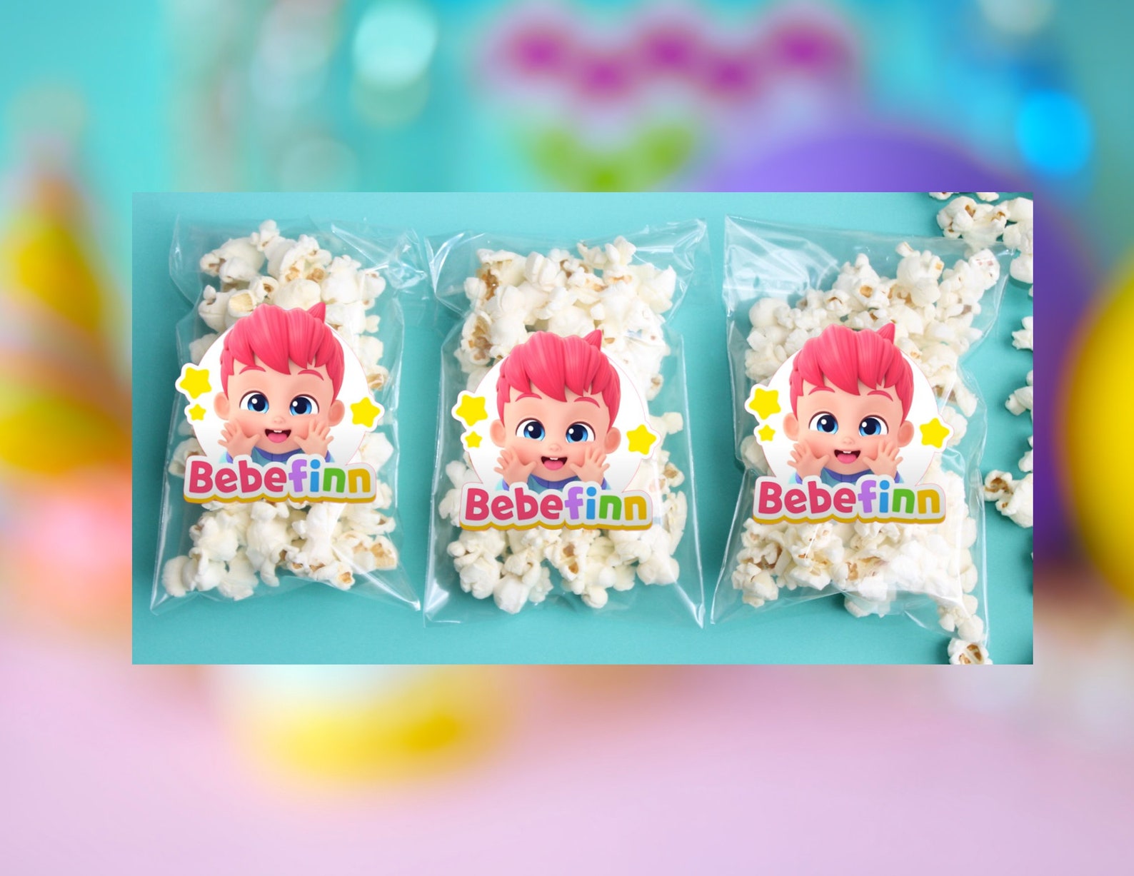 Bebefinn Stickers, Bebefin Birthday Labels for Candy Favors and Snaks ...