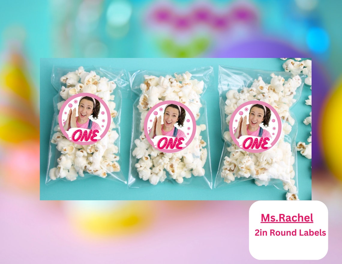 Birthday Ms Rachel Stickers, Ms Rachel Birthday Labels for Candy Favors ...