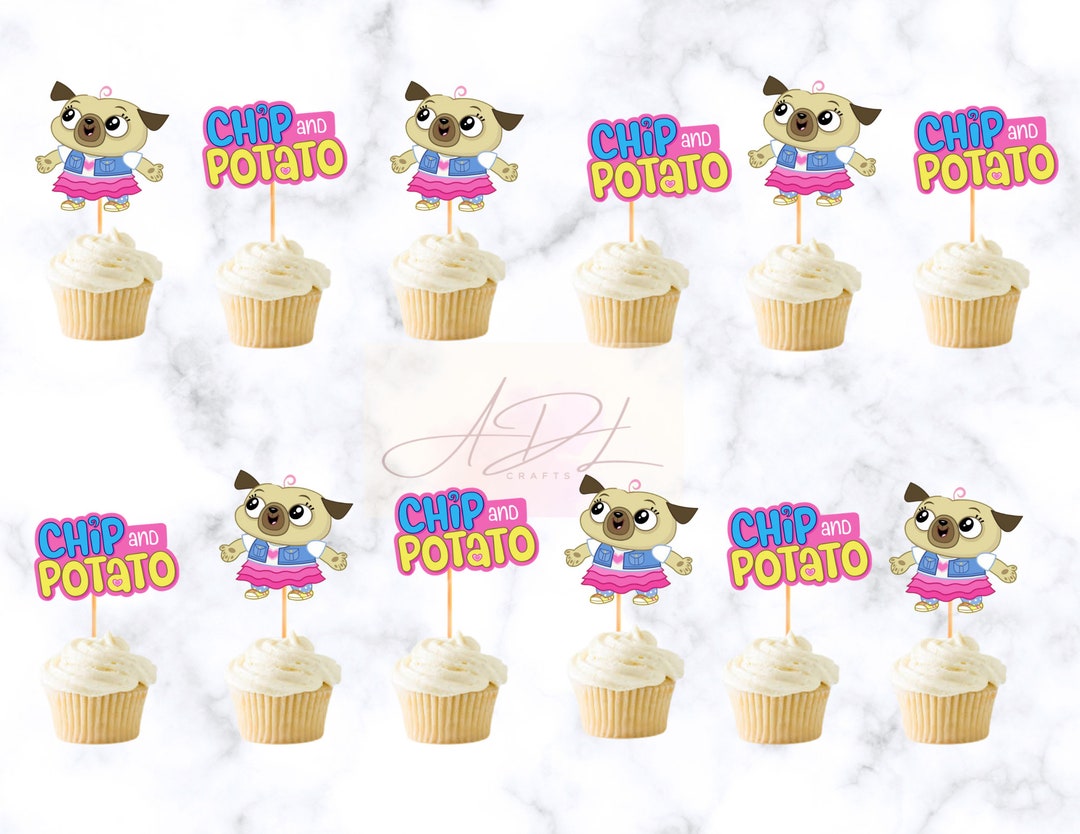 Chip and Potato Birthday Cupcake Toppers | Chip and Potato Birthday ...