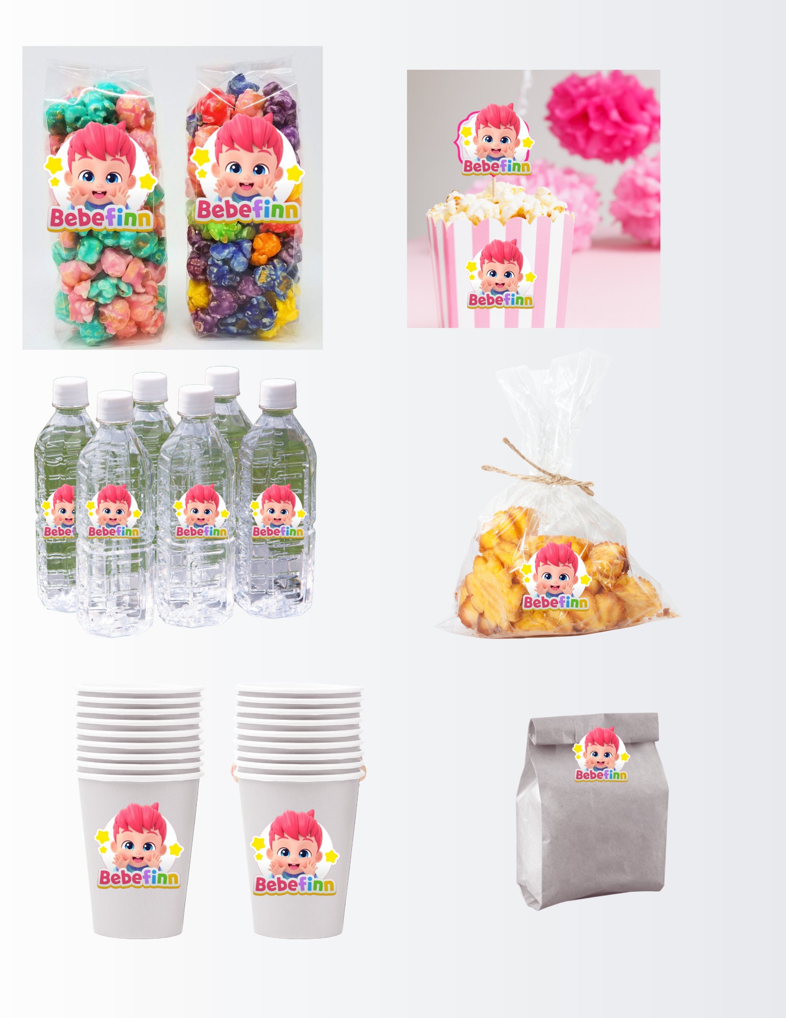 Bebefinn Stickers, Bebefin Birthday Labels for Candy Favors and Snaks ...