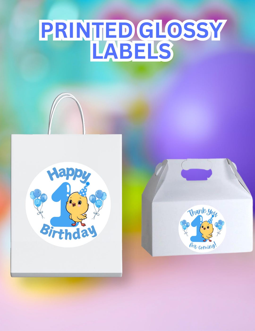 Cantico One Blue Stickers, Boy Cantico Birthday Labels for Candy Favors ...