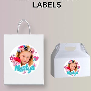 Nastya Stickers, Girls Nastya Birthday Labels for Candy Favors and ...