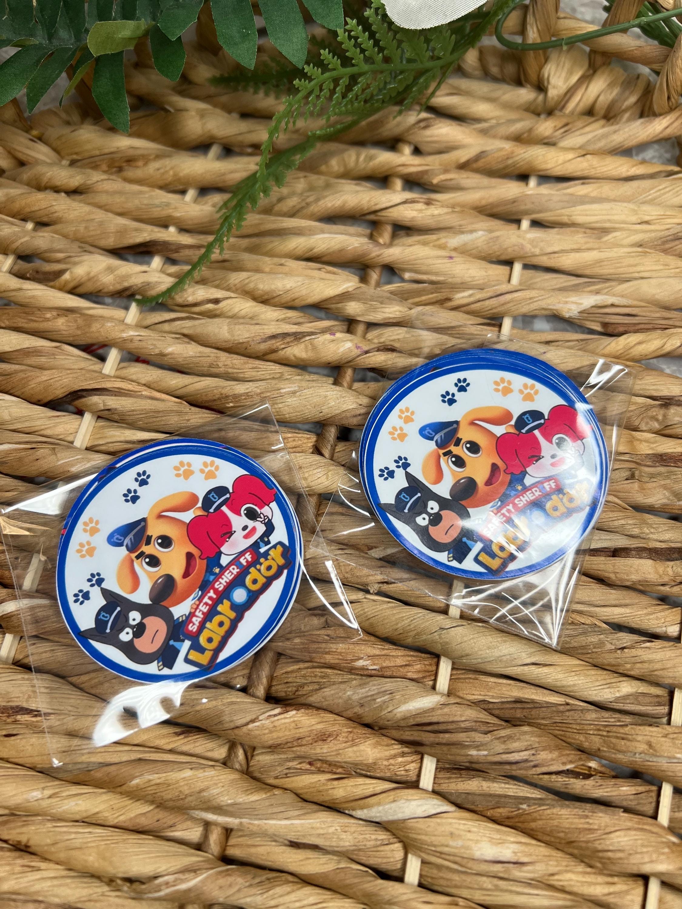 Sheriff Labrador Stickers, Safety Sheriff Labrador Birthday Labels for ...