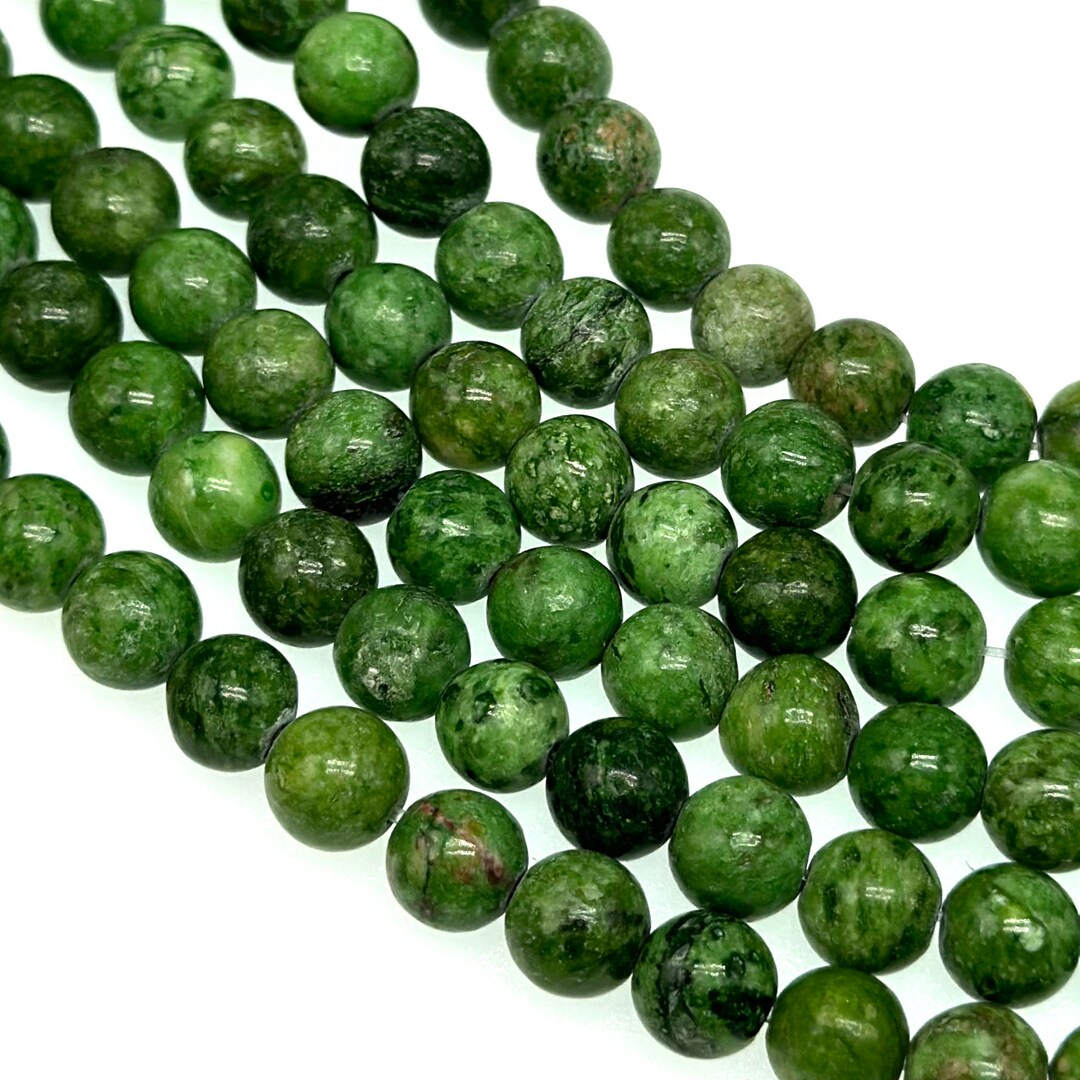 8mm Green Crazy Agate Round Beads, 15 Strand Green Stone Beads Green ...