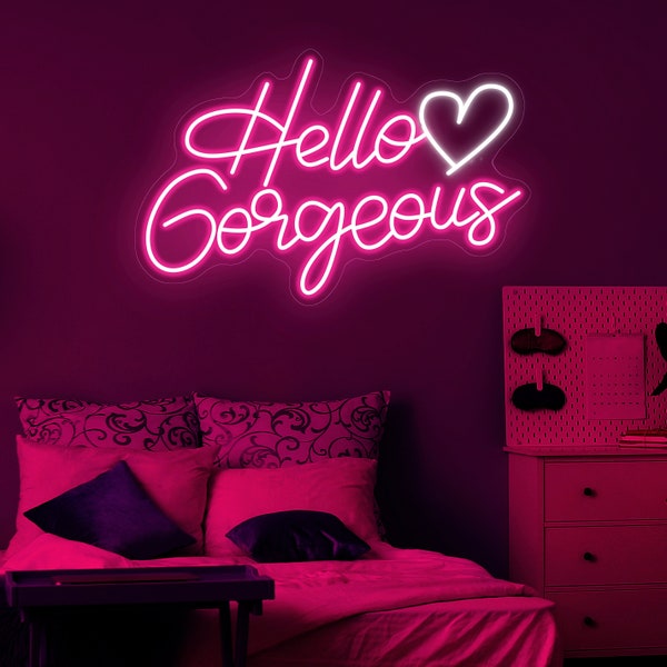 Hello Gorgeous Neon Sign - Etsy