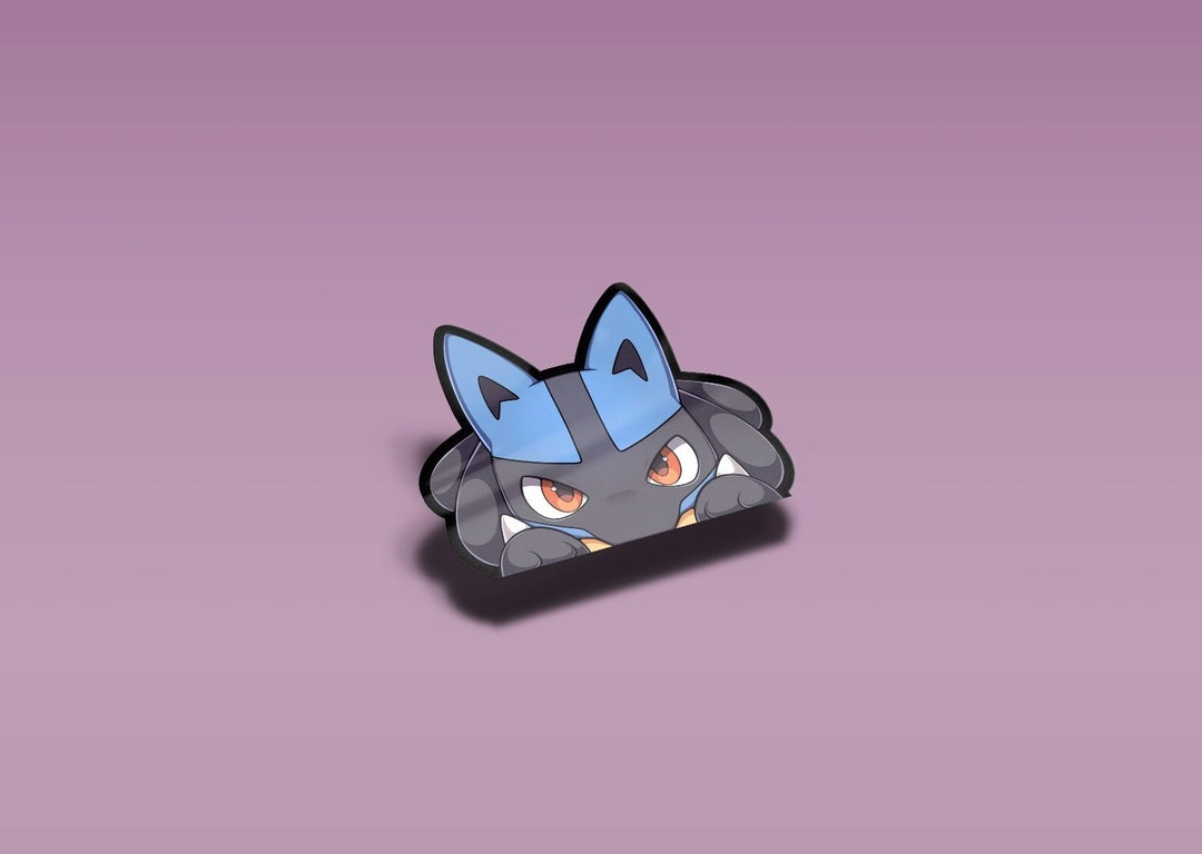 Holographic Cute Pika Character Peeker Sticker, UV Resistant, Water ...