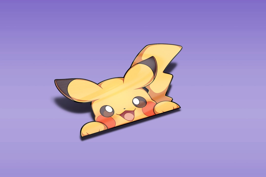 Holographic Pokemon Sticker, UV Resistant, Water Proof, Peeker - Etsy