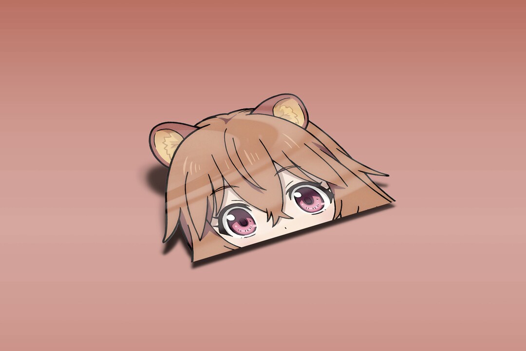 Holographic Cute Shield Character Peeker Sticker, UV Resistant, Water ...