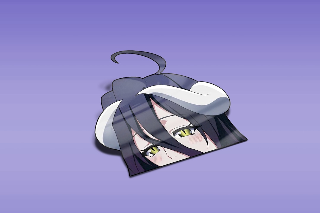 Holographic Cute Overlord Character Peeker Sticker, UV Resistant, Water ...