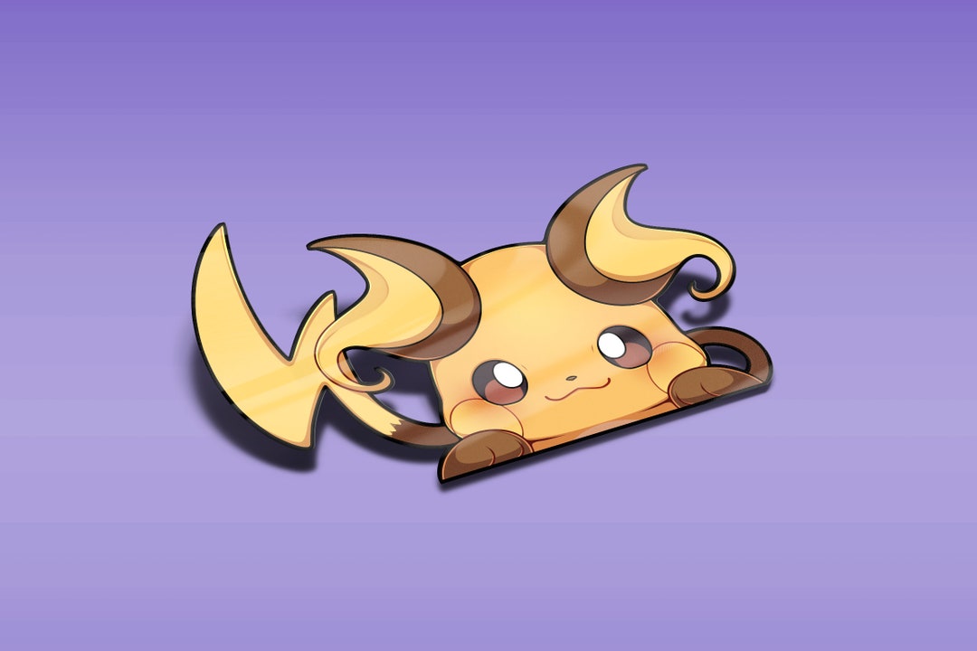 Holographic Pokemon Sticker, UV Resistant, Water Proof, Peeker - Etsy