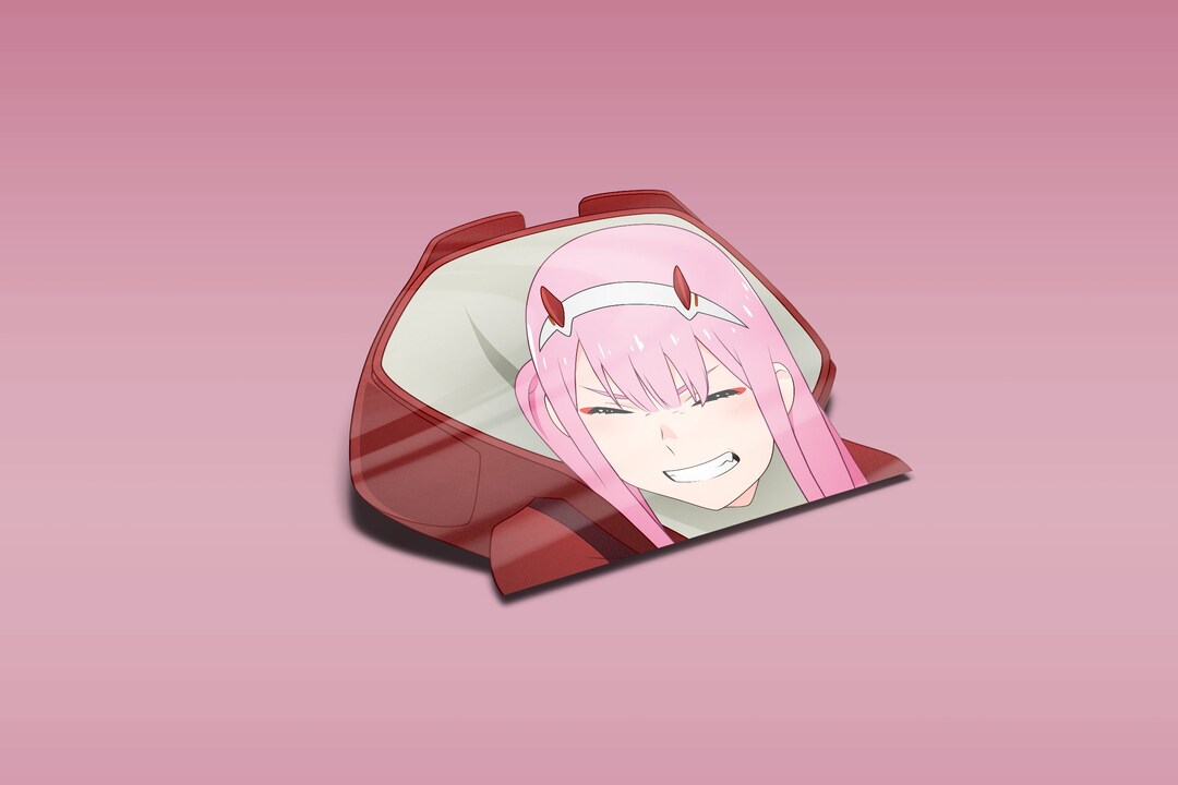 Holographic Zero Two Peeker Sticker, UV Resistant, Water Proof - Etsy