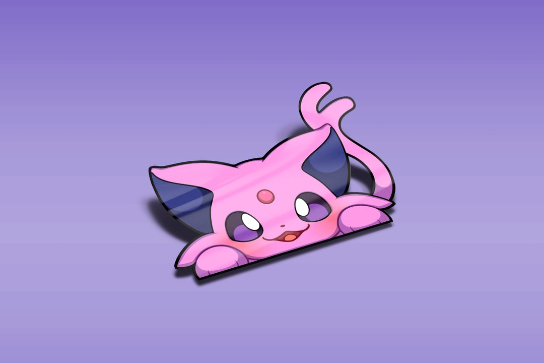 Holographic Poke Character Sticker, UV Resistant, Water Proof, Peeker ...