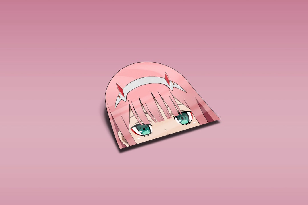 Holographic Zero Two Peeker Sticker, UV Resistant, Water Proof - Etsy