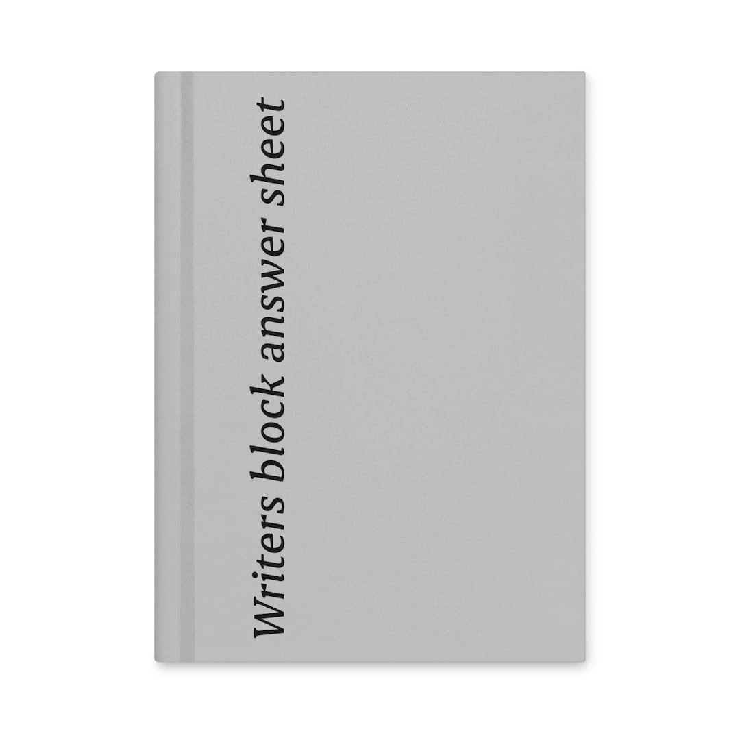 Writers Block Answer Sheet Journal Silver - Etsy