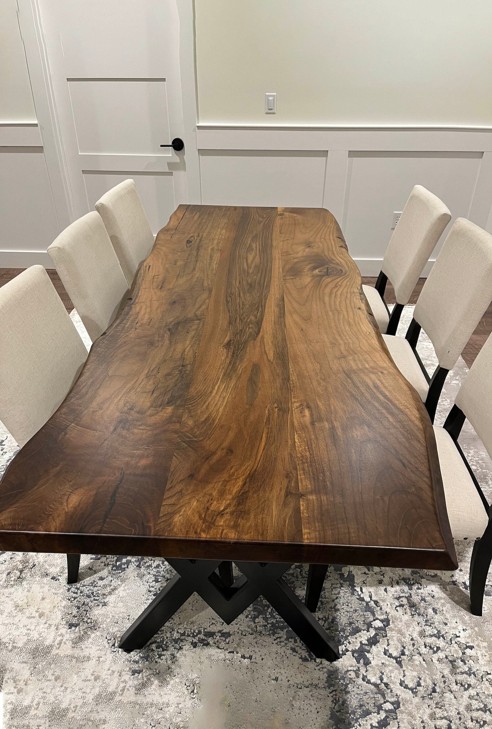 Walnut Wood Table, Rustic Dining Table, Custom Solid Wood Table High ...