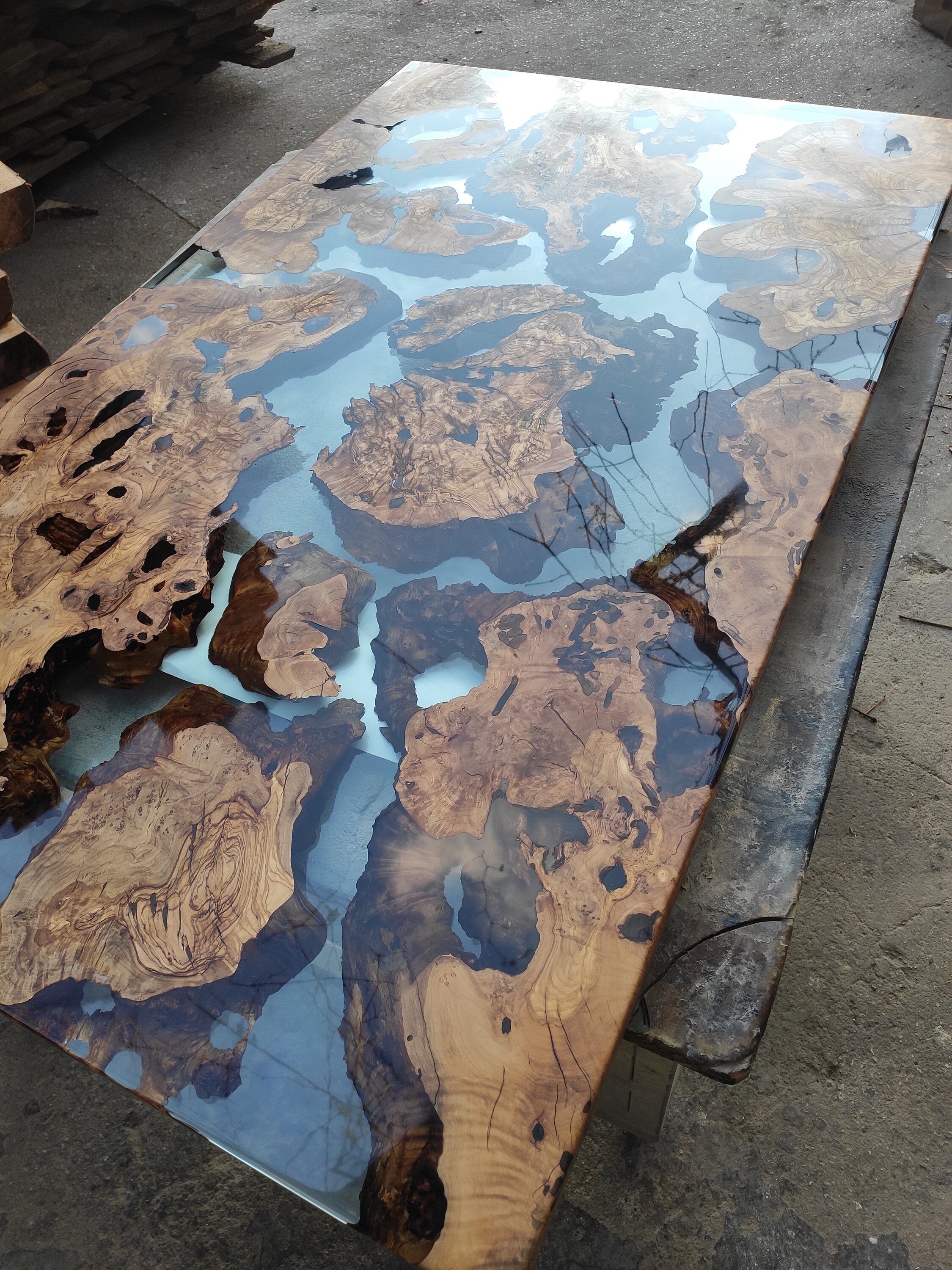Epoxy Table Custom Olive Dining Table Kitchen Table Office Etsy
