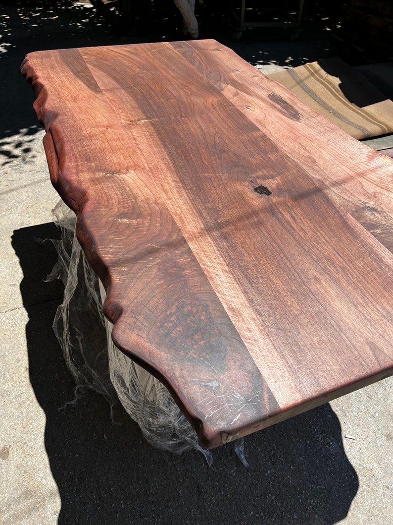 Handmade Live Edge Walnut Dining Table Furniture, Kitchen Dining Table ...