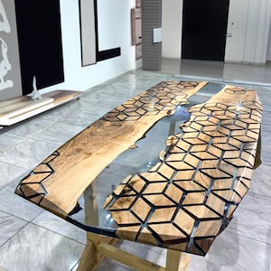 Handmade Special Design Epoxy Table Made to Order, Live Edge Epoxy Desk ...