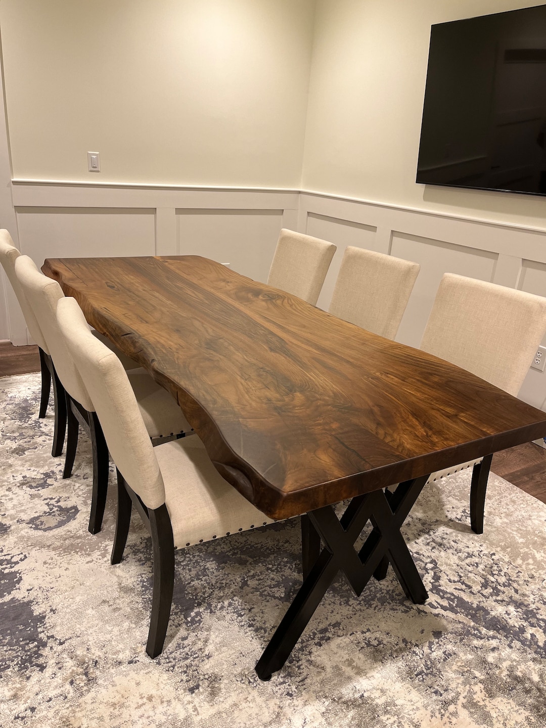 Walnut Wood Table, Rustic Dining Table, Custom Solid Wood Table High ...
