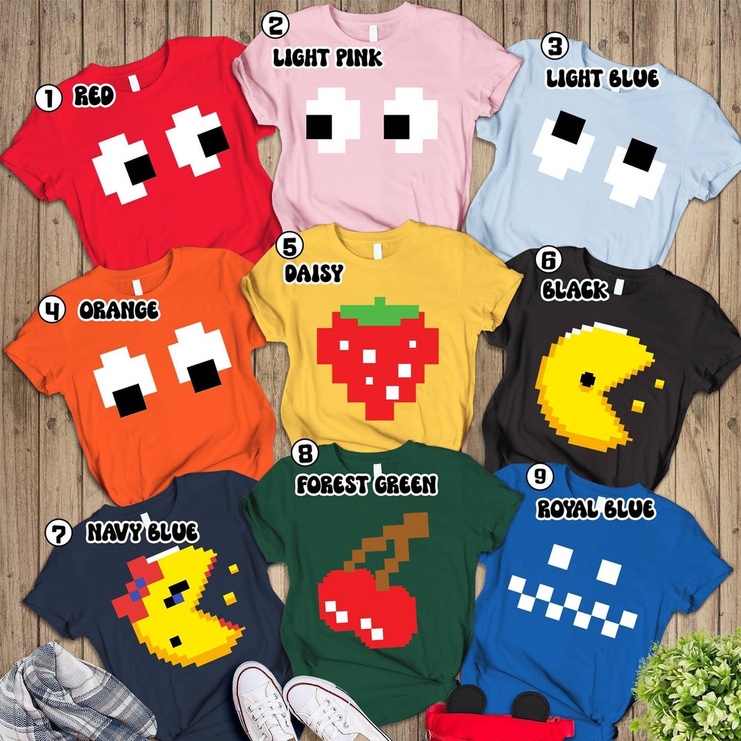 Pac Man Shirt Pacman Costume Halloween Shirt Pac Man Video - Etsy