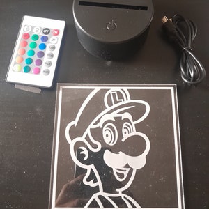 Edge Lit Luigi Light Sign, Night Light - Etsy