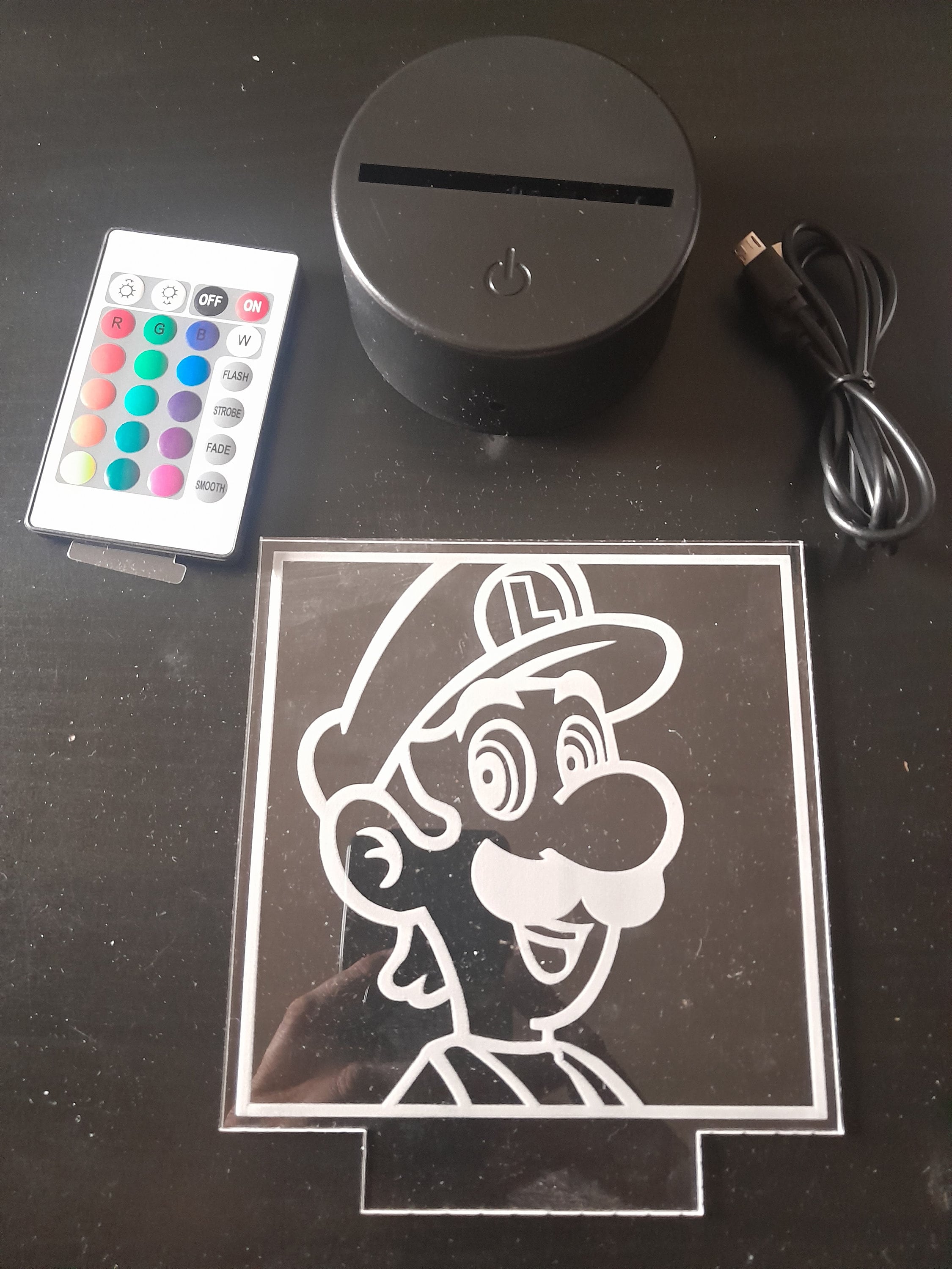 Edge Lit Luigi Light Sign, Night Light - Etsy