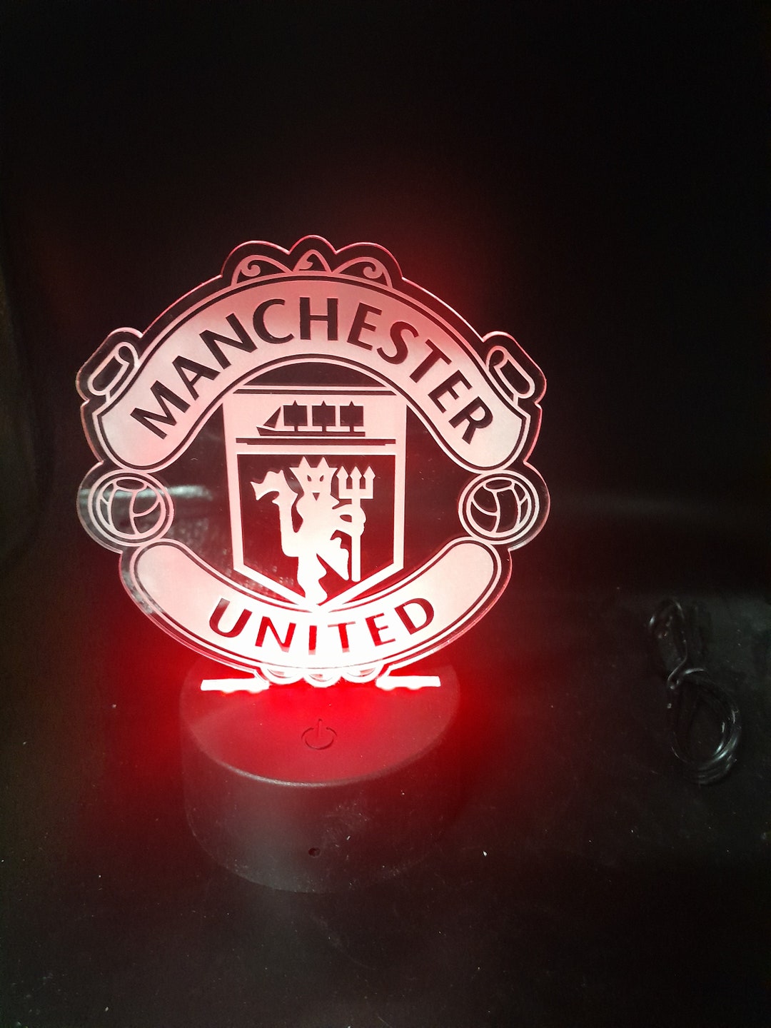 Manchester United Soccer Futbol Edge Lit Light Sign, Night Light - Etsy