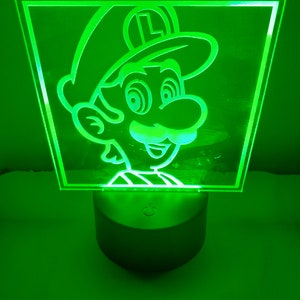 Edge Lit Luigi Light Sign, Night Light - Etsy