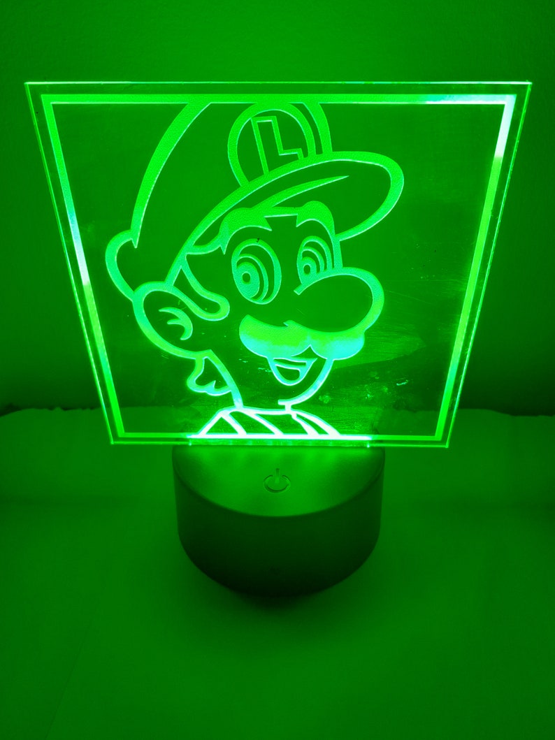 Edge Lit Luigi Light Sign, Night Light - Etsy