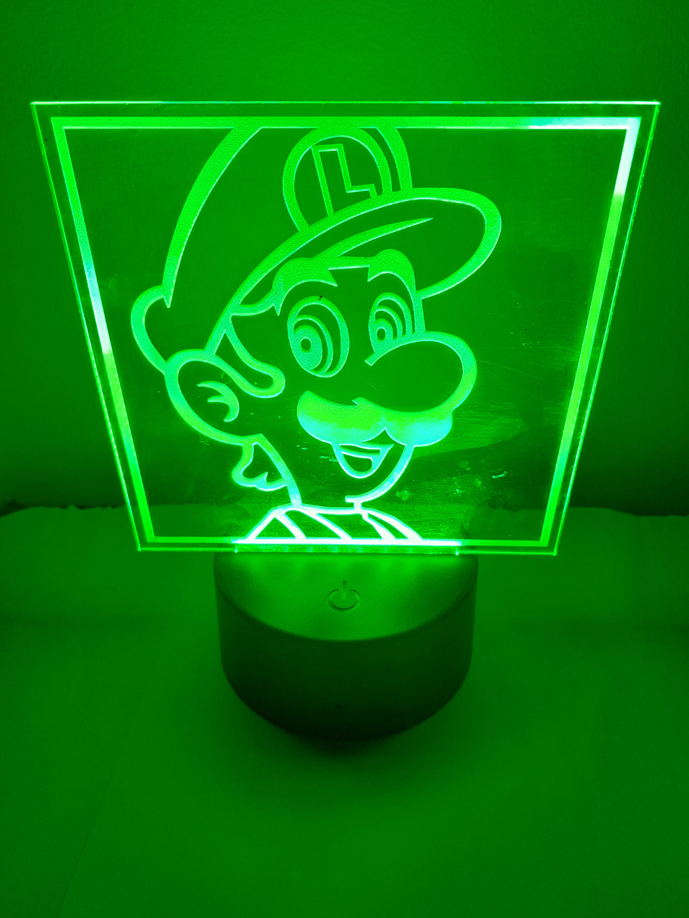 Edge Lit Luigi Light Sign, Night Light - Etsy