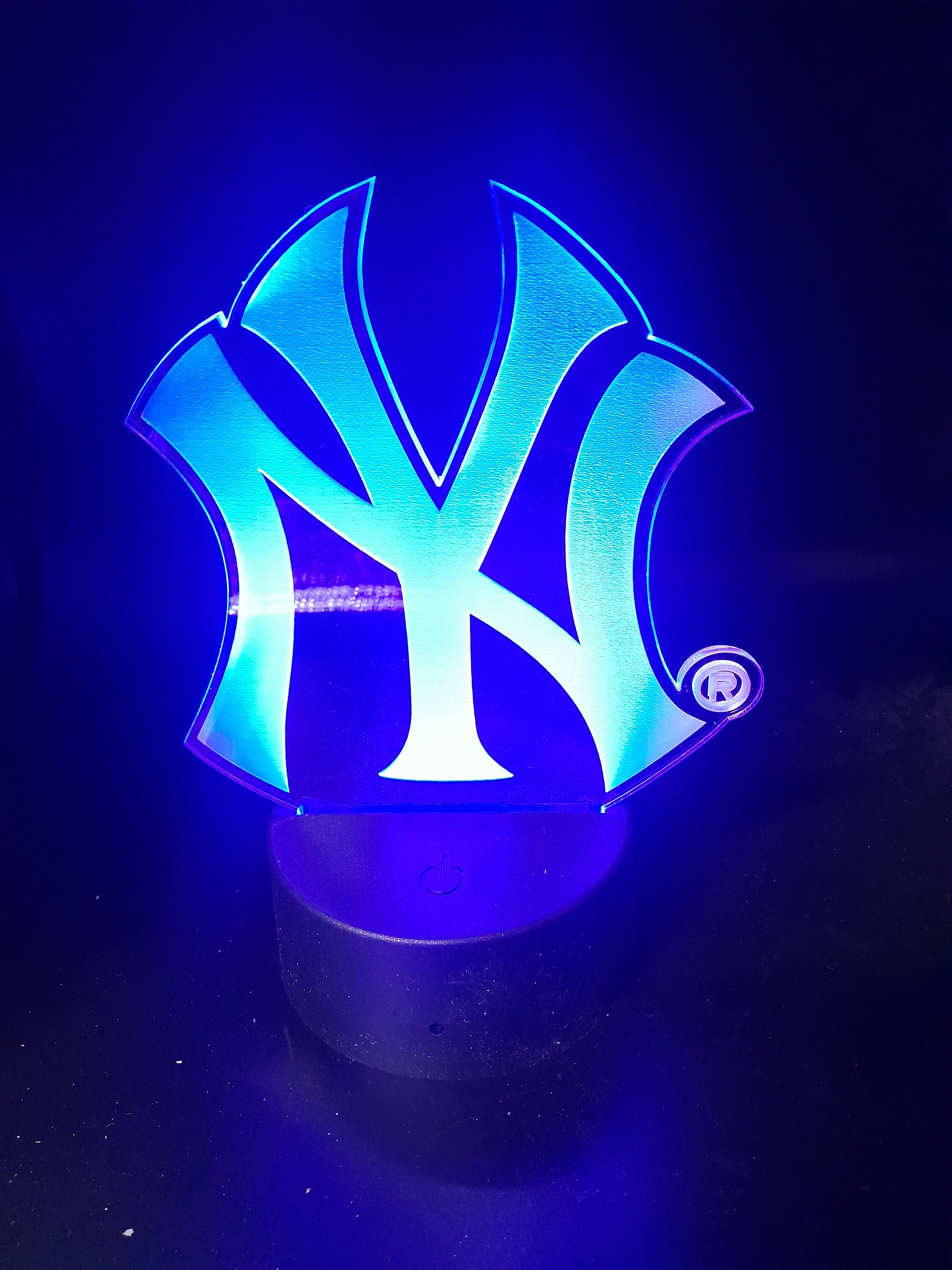 New York Yankees NYC Edge Lit Light Sign, Night Light, Desk Lamp - Etsy